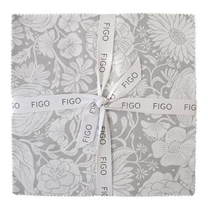 Folktale 10inch Tiles- Figo Fabrics- Precut- Calming- Blue- Cream ...