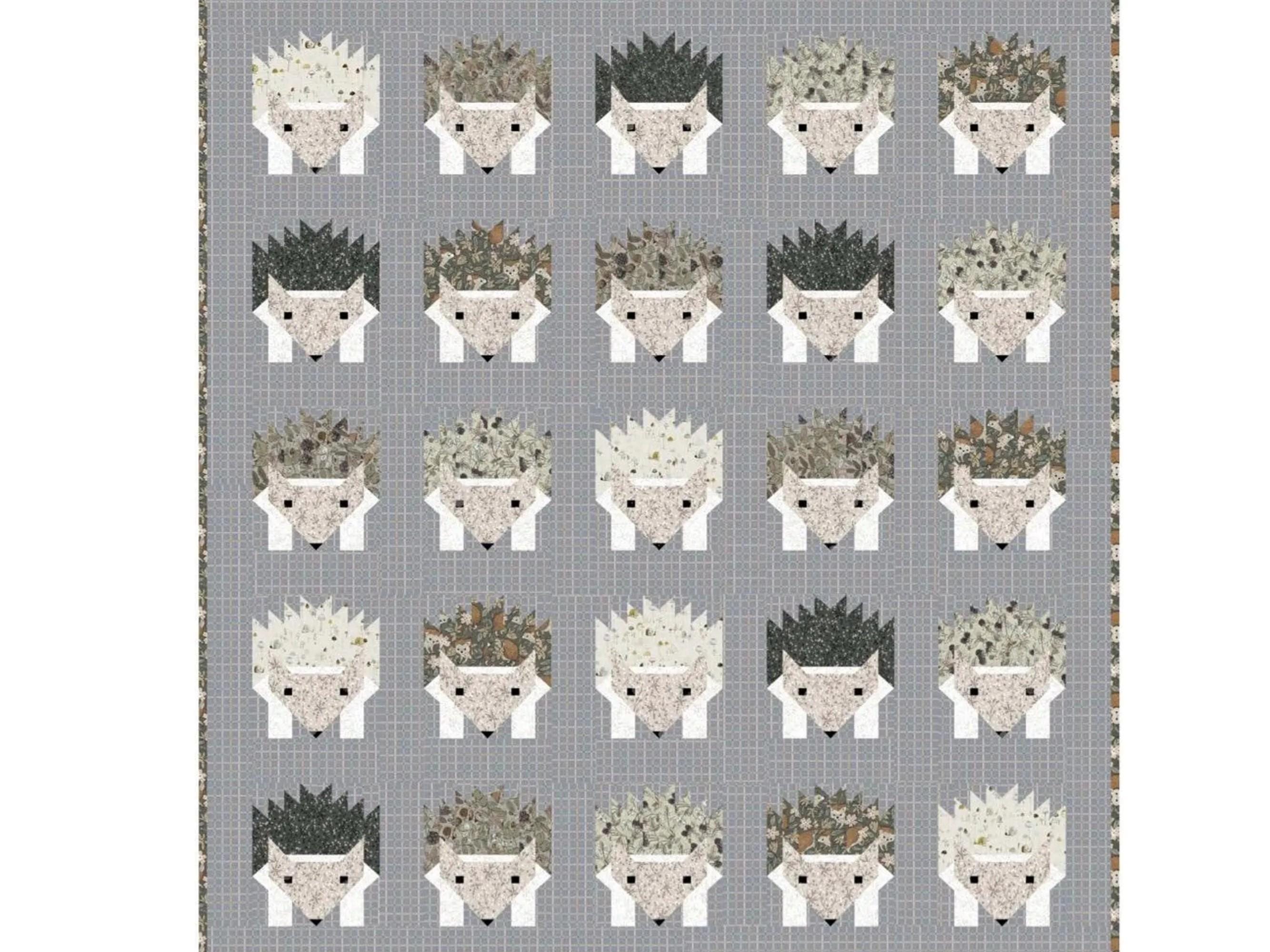 Hazel Hedgehog Quilt Patten- PTNF98- Elizabeth Hartman- Hedgehog Quilt ...