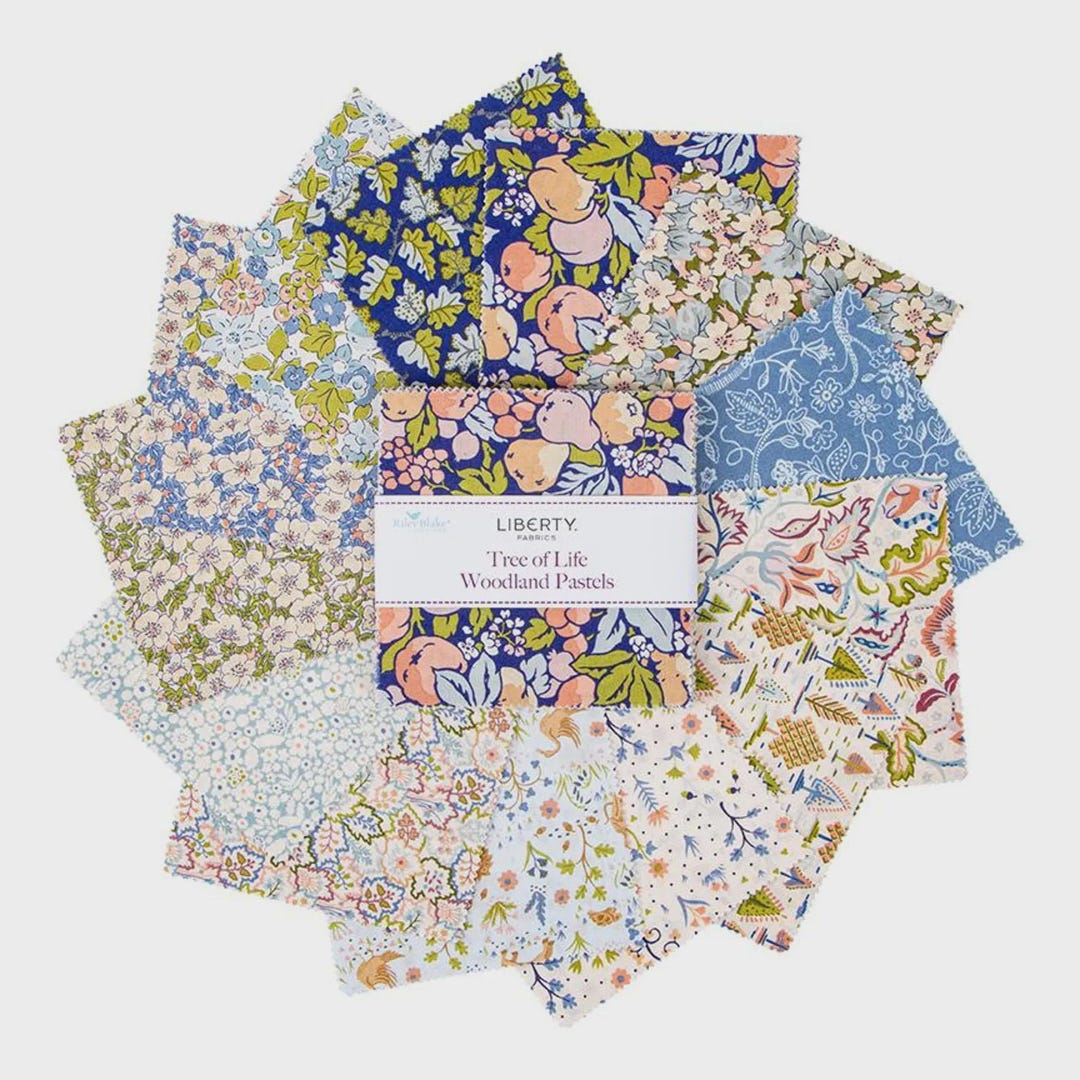 Tree of Life Woodland Pastels 5 Inch Stacker- Liberty Fabrics- Precut ...