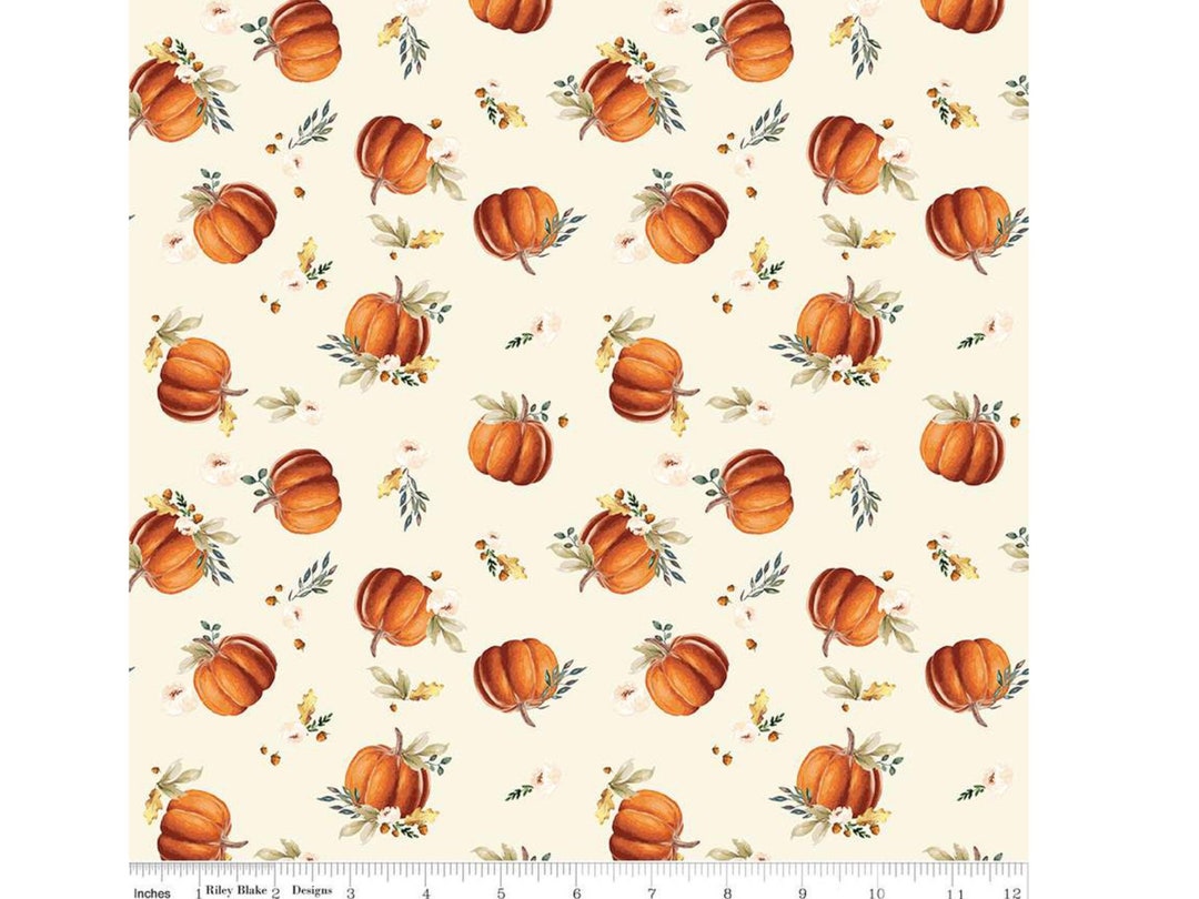 Shades of Autumn Pumpkins Cream C13471-pumpkins- Fall- Harvest- Thanksgiving- Quilting Cotton ...