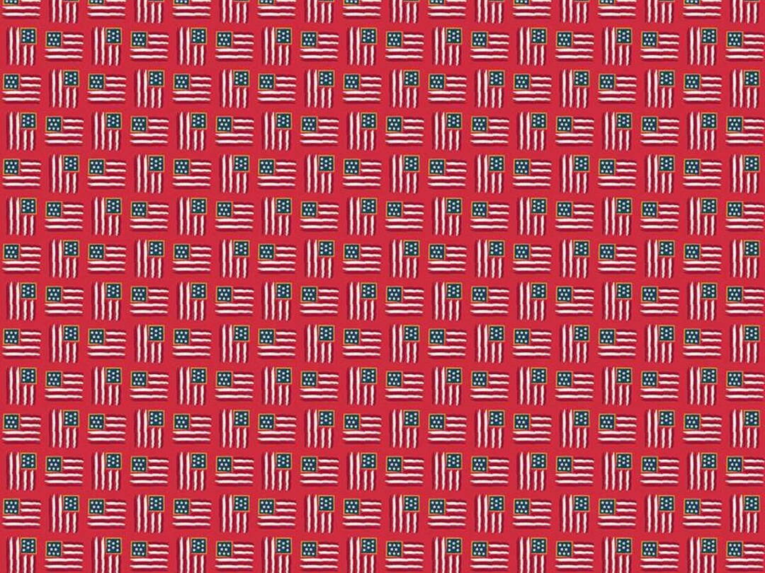 Sweet Freedom Flags Red Sparkle- SC14416- Riley Blake Designs-flags ...