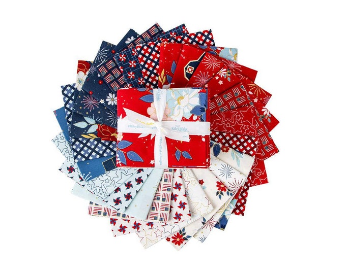 Sweet Freedom Fat Quarter Bundle 24 PCS FQ-14410-24- Riley Blake ...