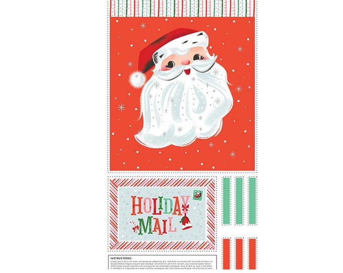 Twas Holiday Mail Bag Panel Sparkle- SP13468- Riley Blake Designs ...