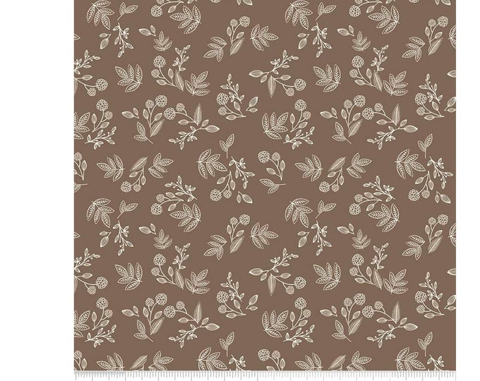 Shades of Autumn Sprigs Brown C13474- Riley Blake Designs- Leaves and ...