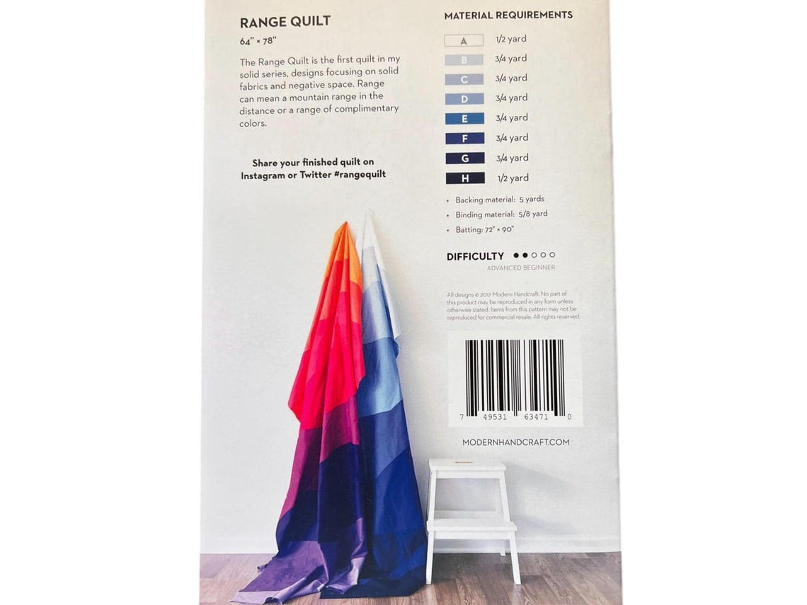 Range Quilt Pattern PTNF39- Modern Handcraft- Mountains Quilt Pattern ...
