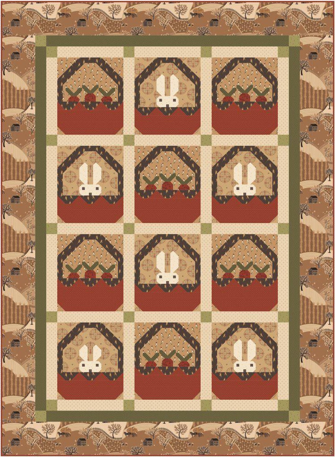 Carrot Patch Quilt Pattern- 148- Laugh Yourself Into Stitches- 60 X82 ...