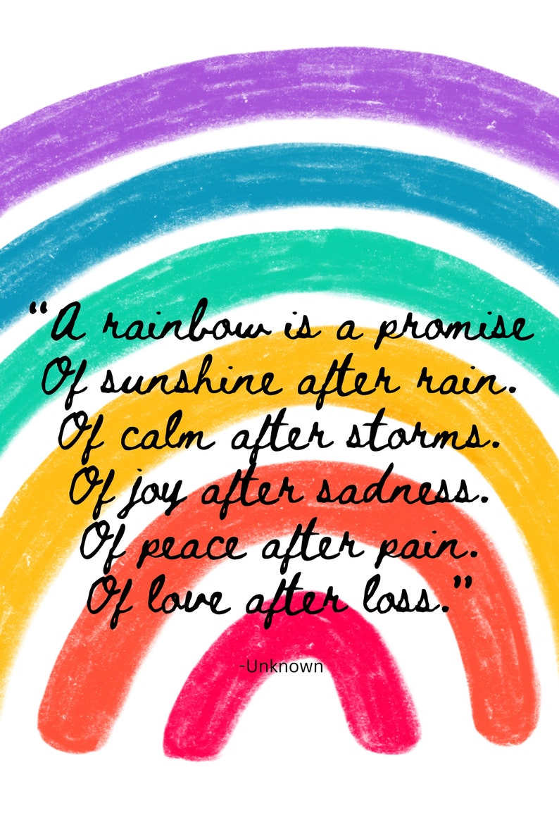 Nursery Rainbow Decor | Boho Rainbow Wall Art | Digital Download ...