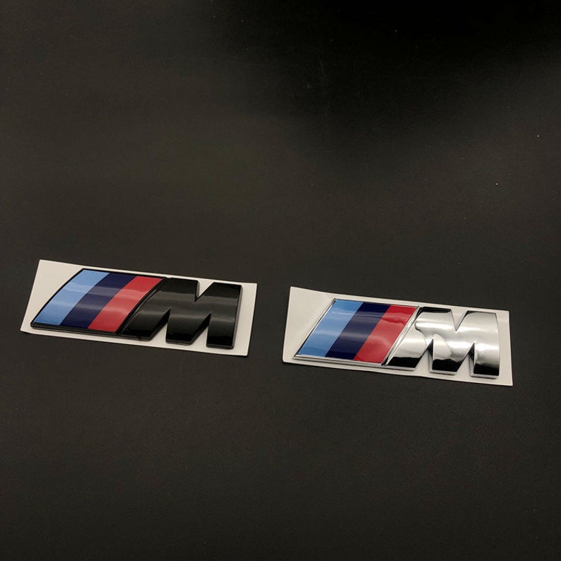 BMW M Badge Black & Silver - Etsy