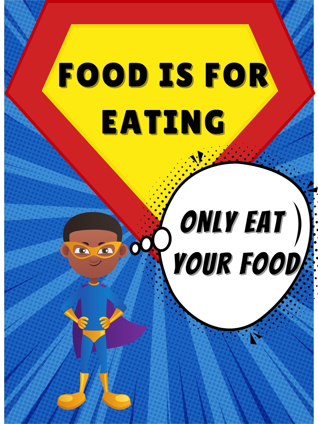 Lunch Cafeteria Proactive Food Rule Poster - Etsy