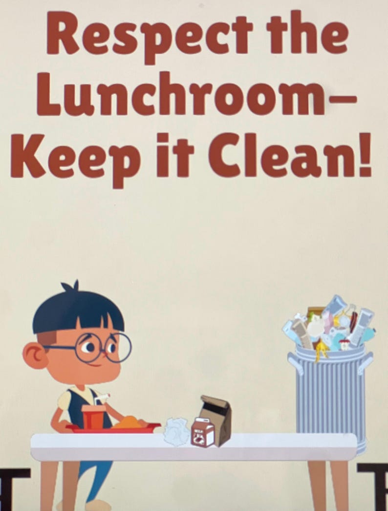 School Cafeteria Poster - Etsy