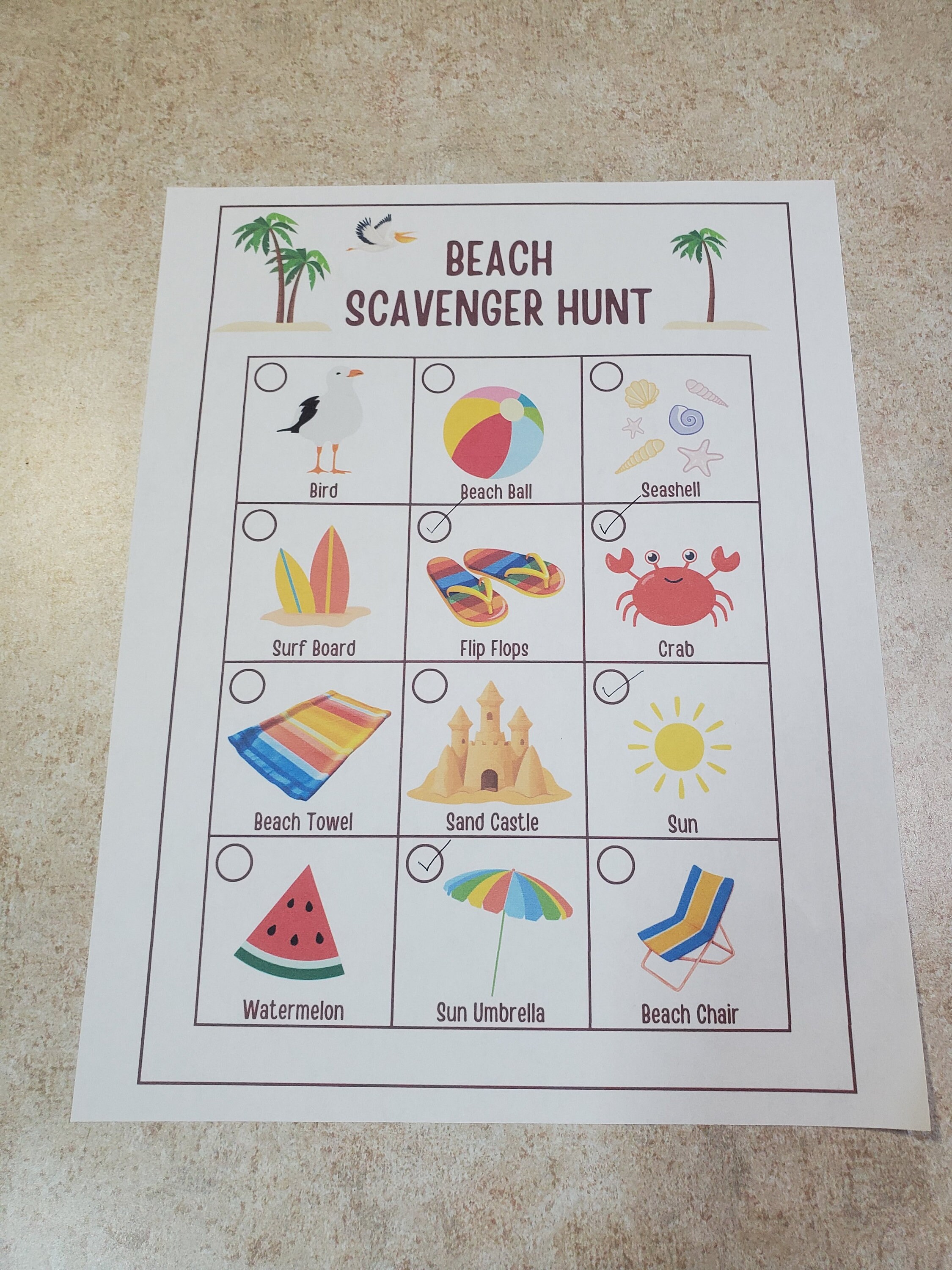 Beach Scavenger Hunt, Treasure Hunt for Beach Days With Kids, Ocean I ...