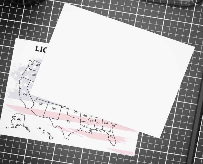 License Plate Map Game Printable Road Trip Game for Family Scavenger ...