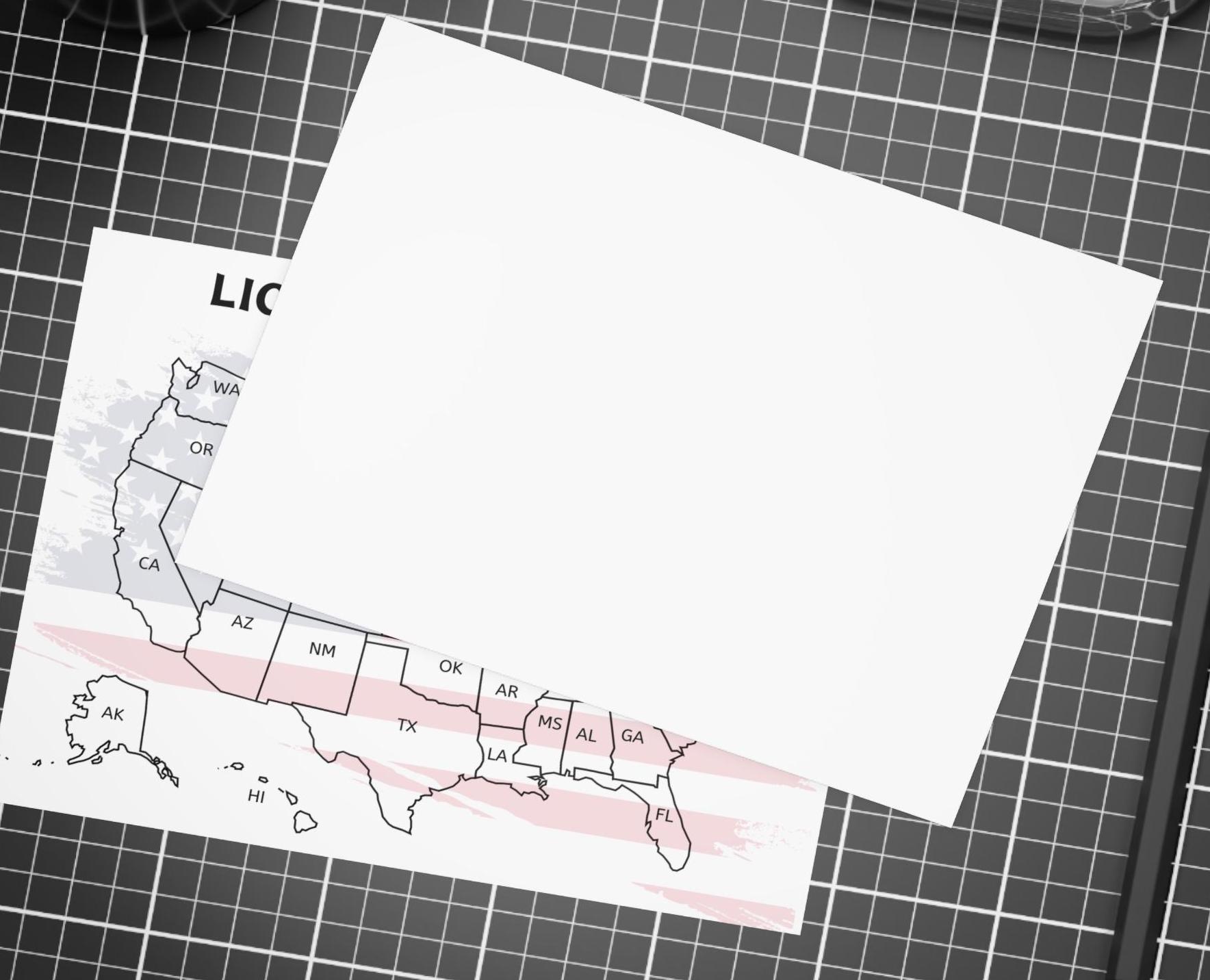 License Plate Map Game Printable Road Trip Game for Family Scavenger ...