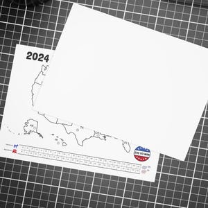 Election Map, Printable 2024 Presidential Watch Party Game, Electoral ...