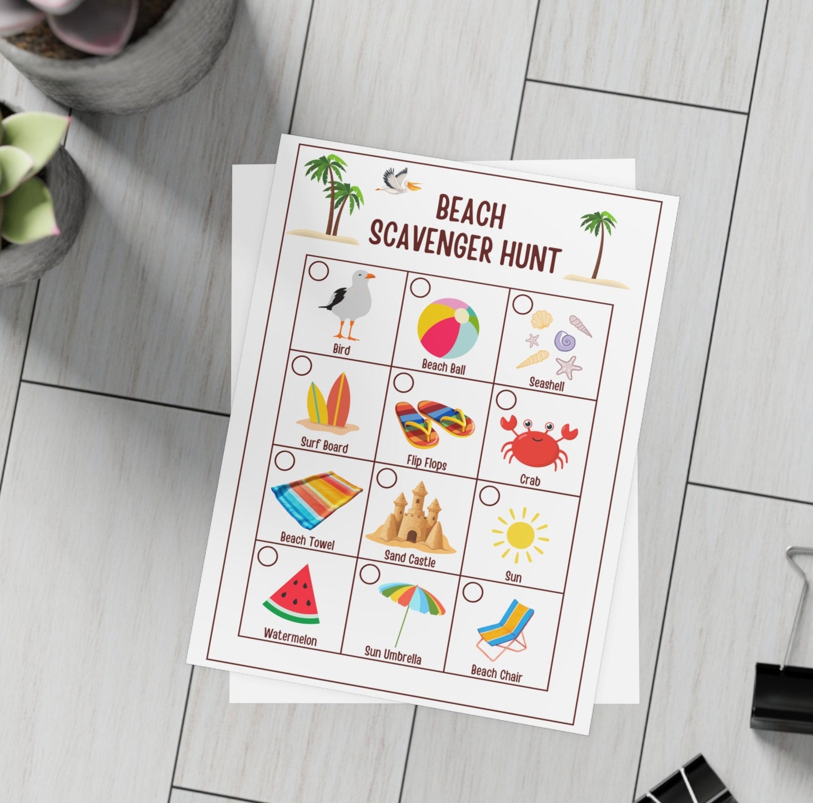 Beach Scavenger Hunt, Treasure Hunt for Beach Days With Kids, Ocean I ...