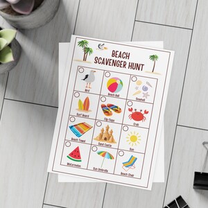 Beach Scavenger Hunt, Treasure Hunt for Beach Days With Kids, Ocean I ...