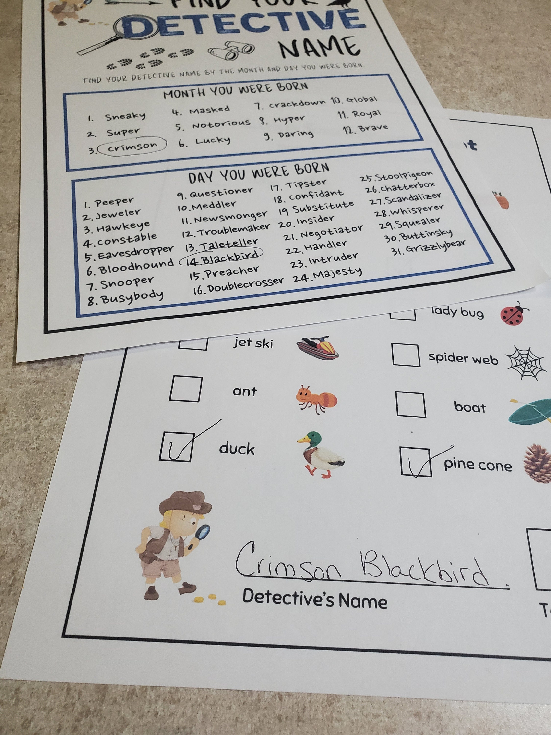 Lake Scavenger Hunt, Lake Vacation Games, Camping Treasure Game for ...