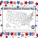 Election Map, Printable 2024 Presidential Watch Party Game, Electoral ...