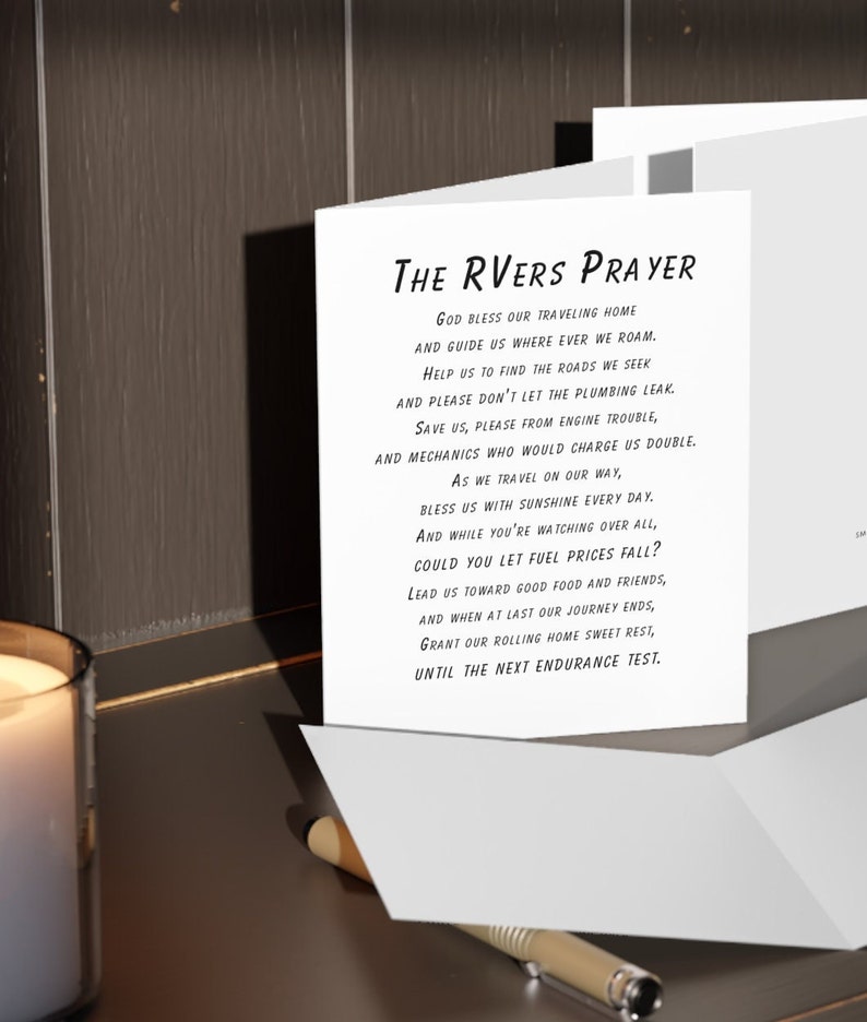 Rvers Prayer Card, RV Blessing, Prayers to Share, Motorhome Prayer, RV ...