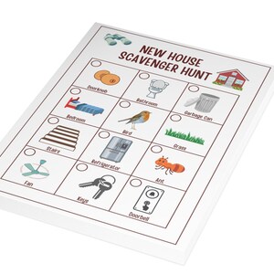 New House Scavenger Hunt, Moving Day With Kids, New Home Treasure Hunt ...