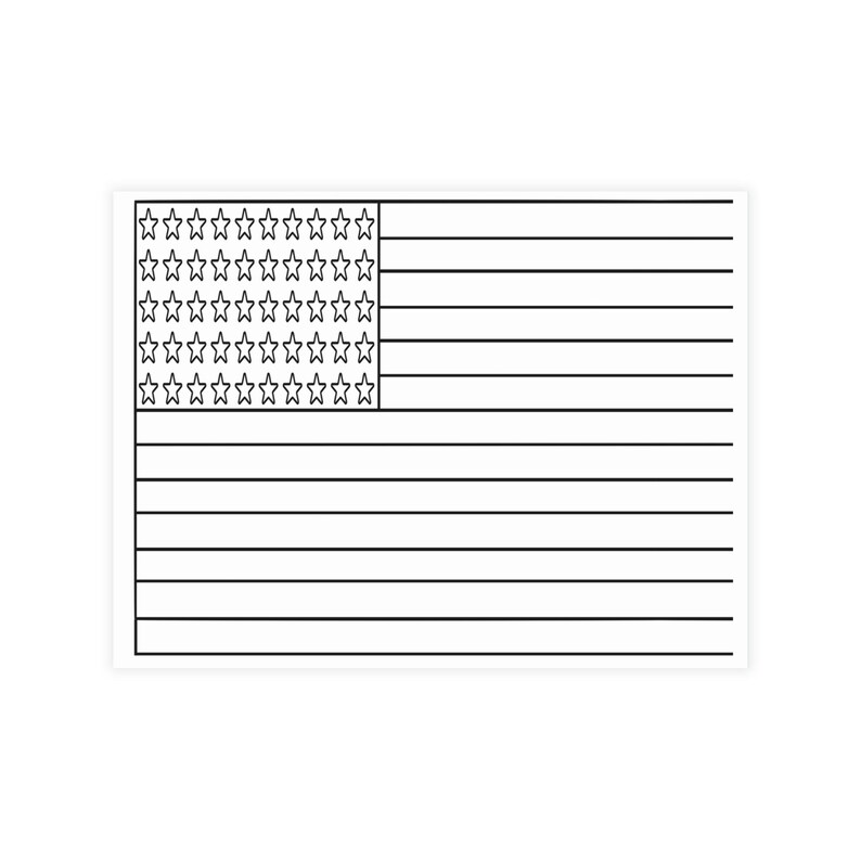 Flag Activity Printable for Kids, USA Support Activities, Coloring Page ...