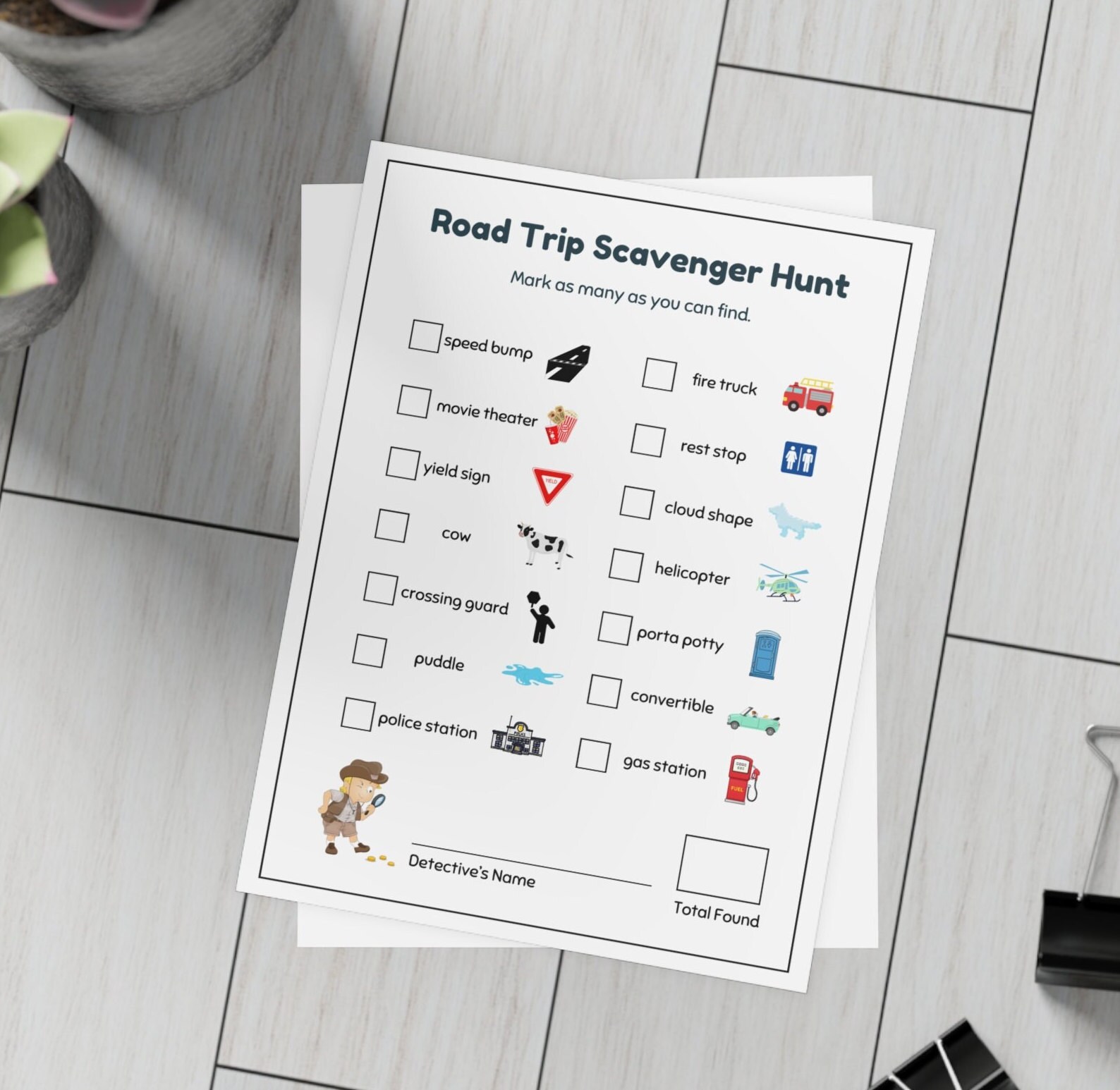 Extended Road Trip Hunt Game, Ultimate Scavenger Hunt for Long Car Ride ...