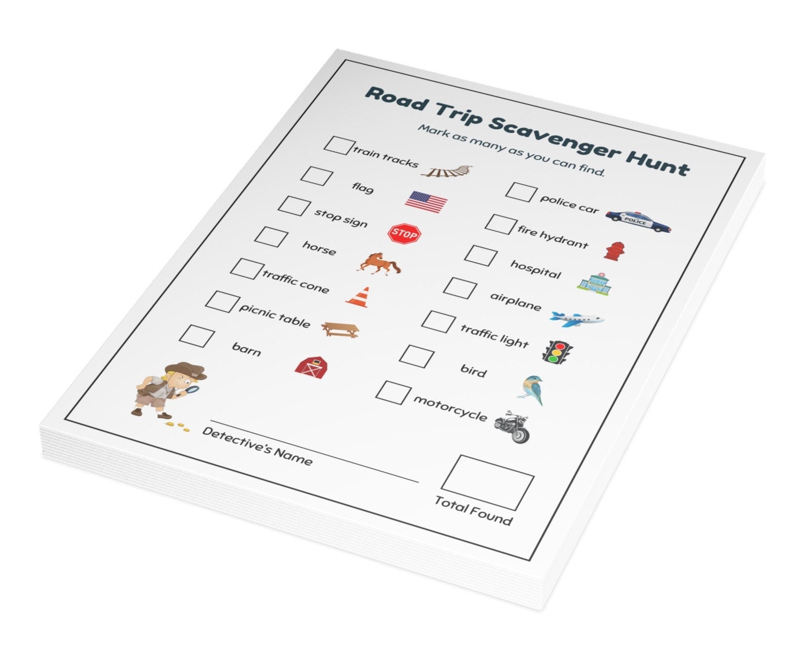 Road Trip Hunt Game for Long Car Rides With Kid Games, Scavenger Hunt ...