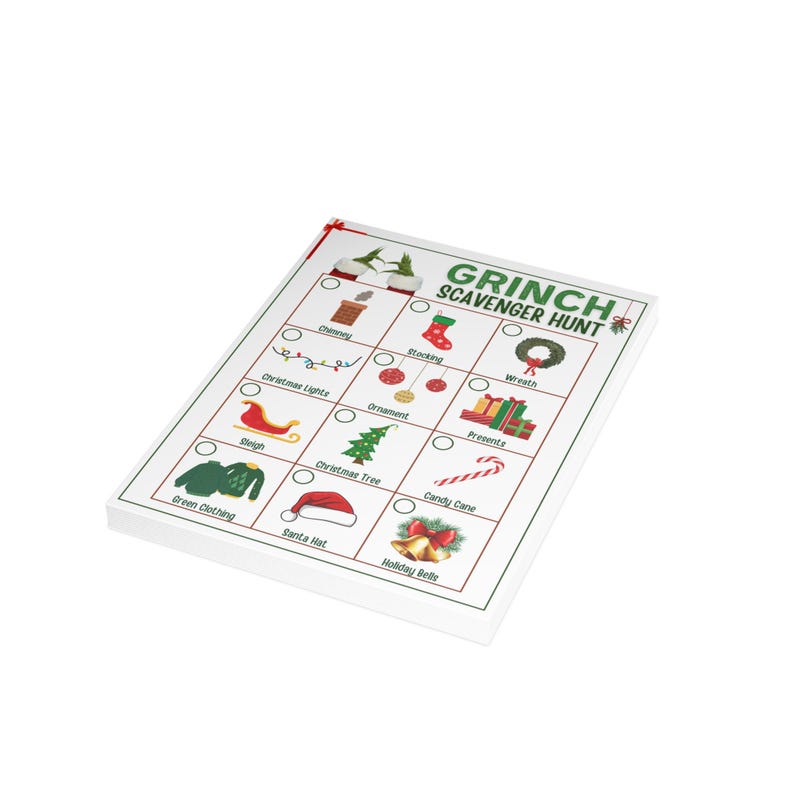 Grinch Scavenger Hunt Spy Game Printable for Kids Holiday Activities ...
