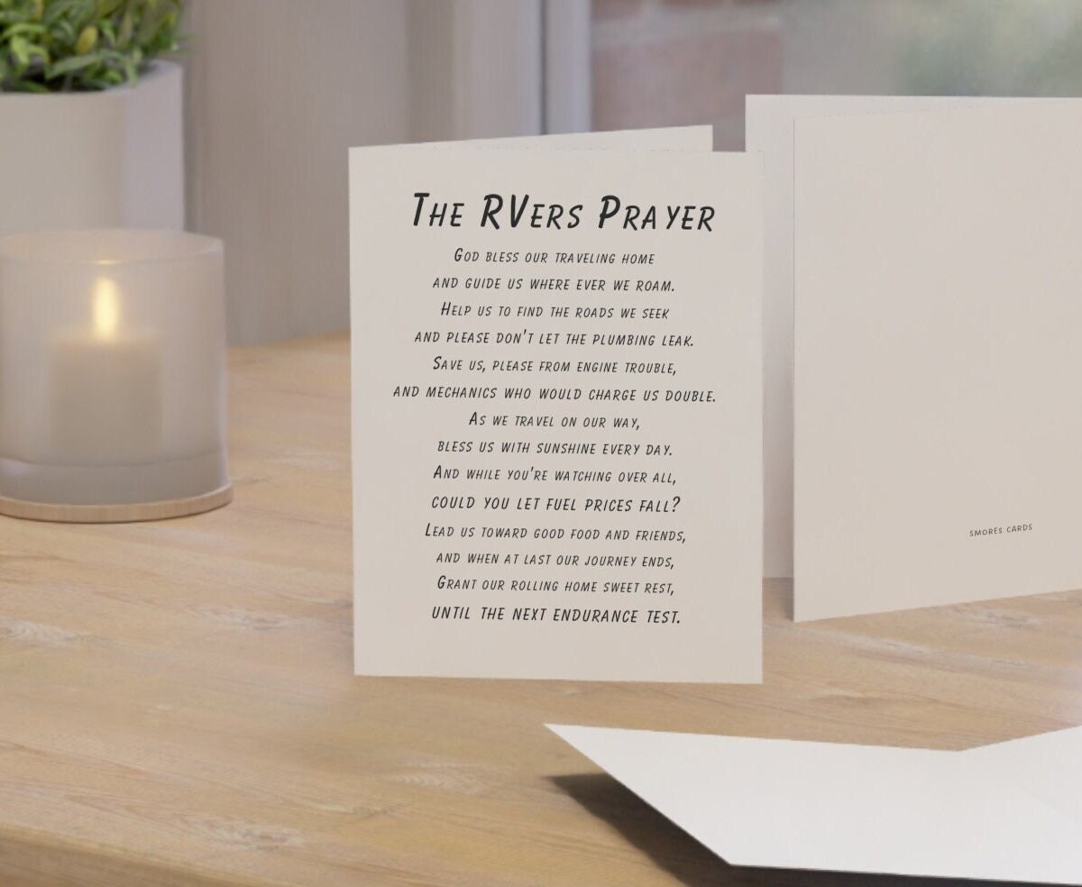 Rvers Prayer Card, RV Blessing, Prayers to Share, Motorhome Prayer, RV ...