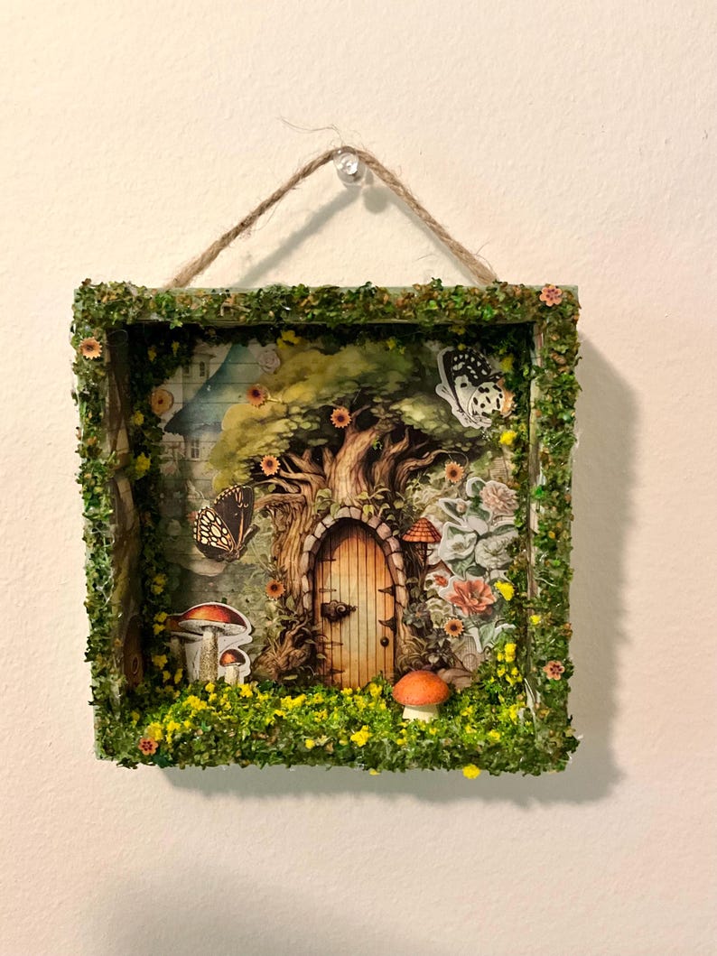 Magical Fairy Shadow Box, Mushroom Decor, Fairy Garden, Shadow Box ...