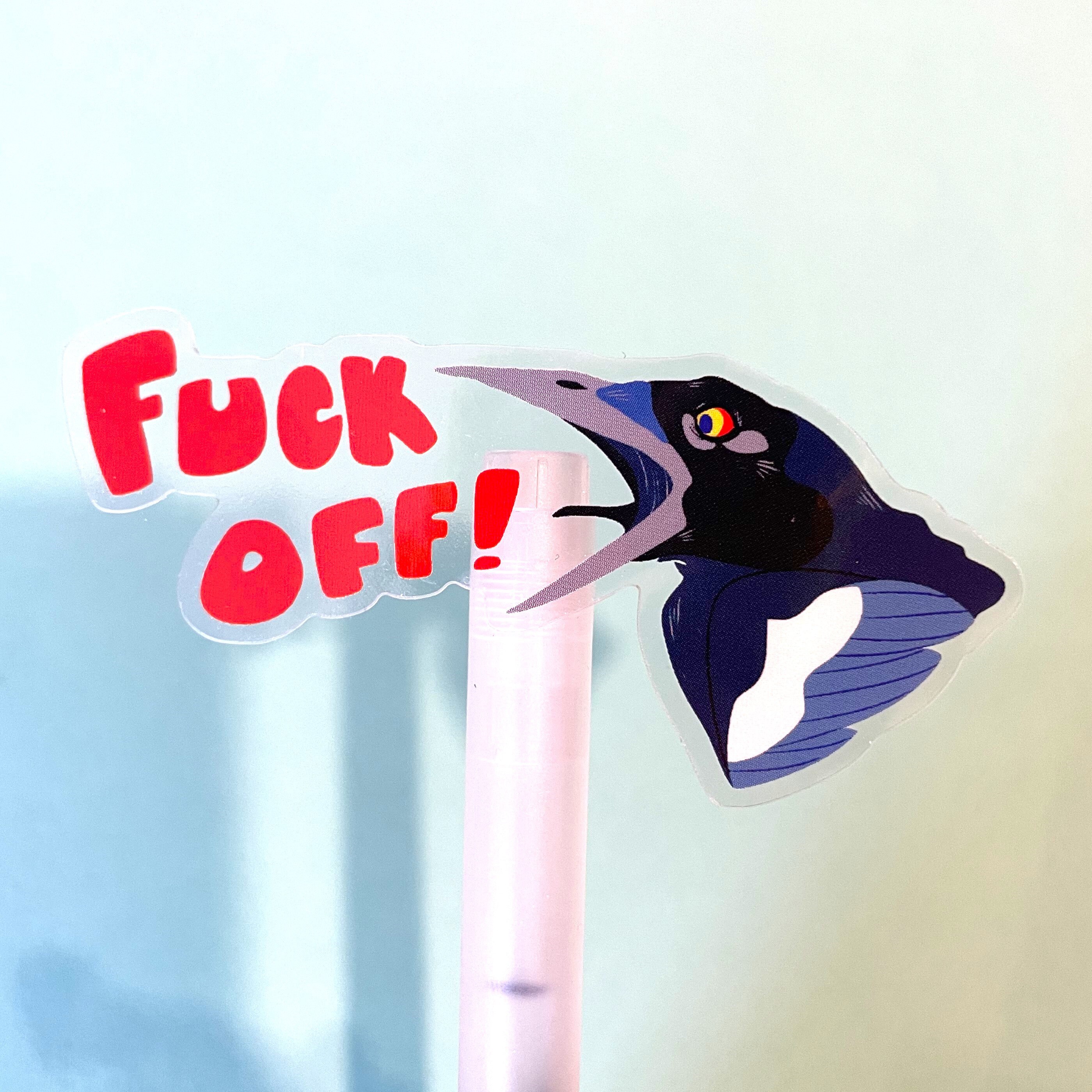 Magpie Transparent Vinyl Sticker - Etsy