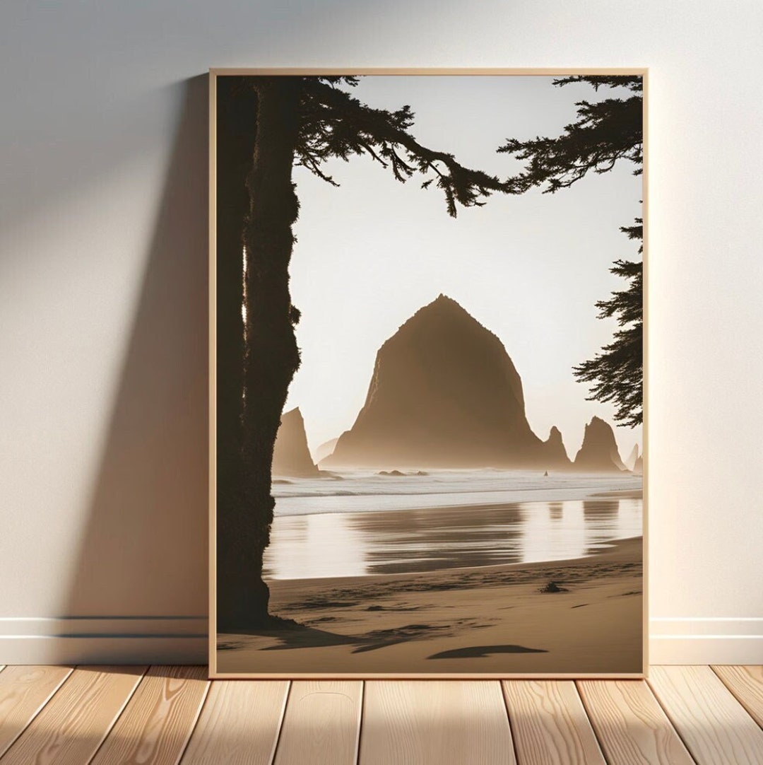 Cannon Beach Print: Oregon Coast Haystack Rock Photography (digital ...