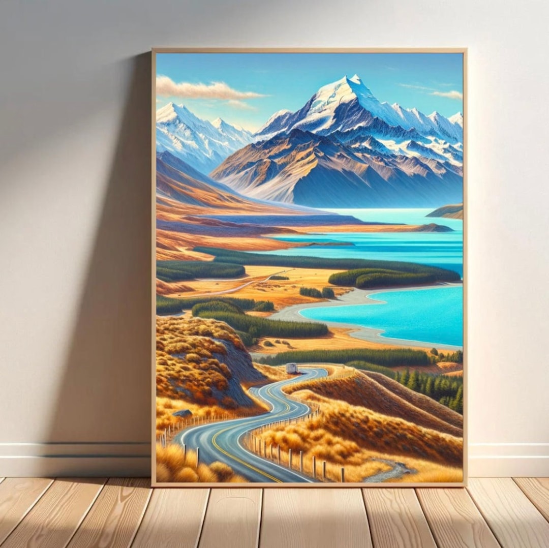 Printable Mount Cook Digital Download National Park Wall Art for Home ...