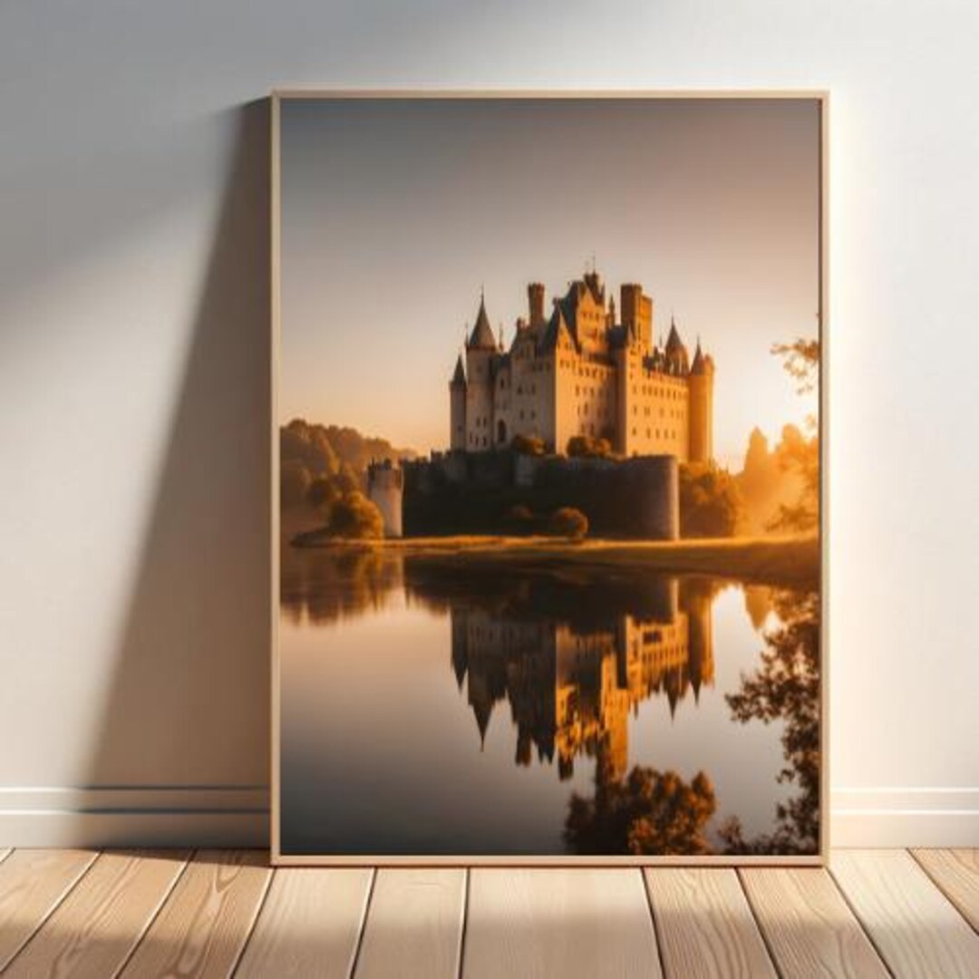 Printable Medieval Castle Digital Download Wall Art for Home & Office ...