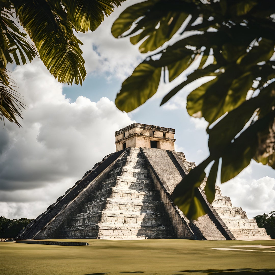 Printable Chichen Itza Digital Download Mayan Ruins Landscape Wall Art ...