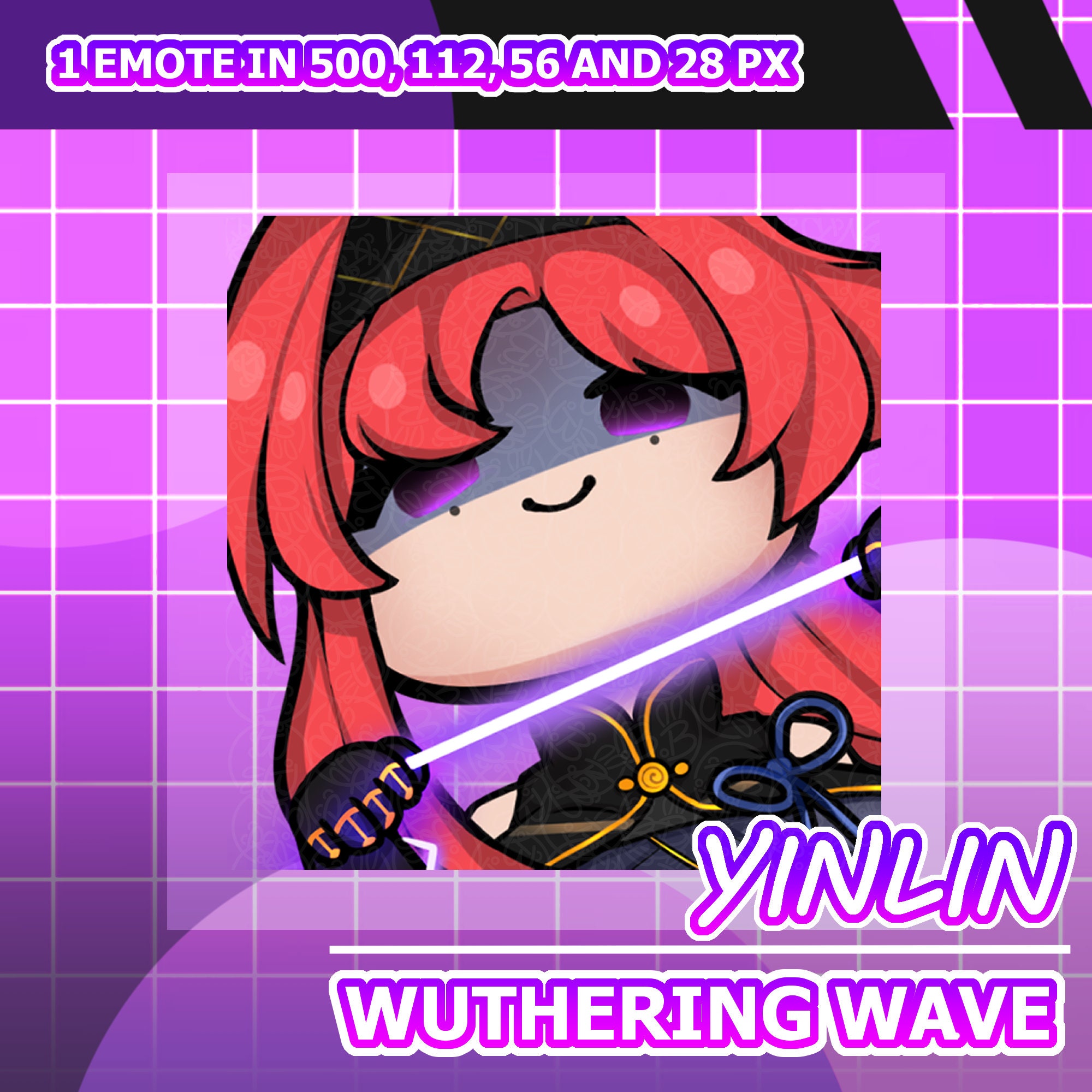 Wuthering Waves Emote Yinlin Whip Emote Twitch, Kick, Youtube, Discord ...