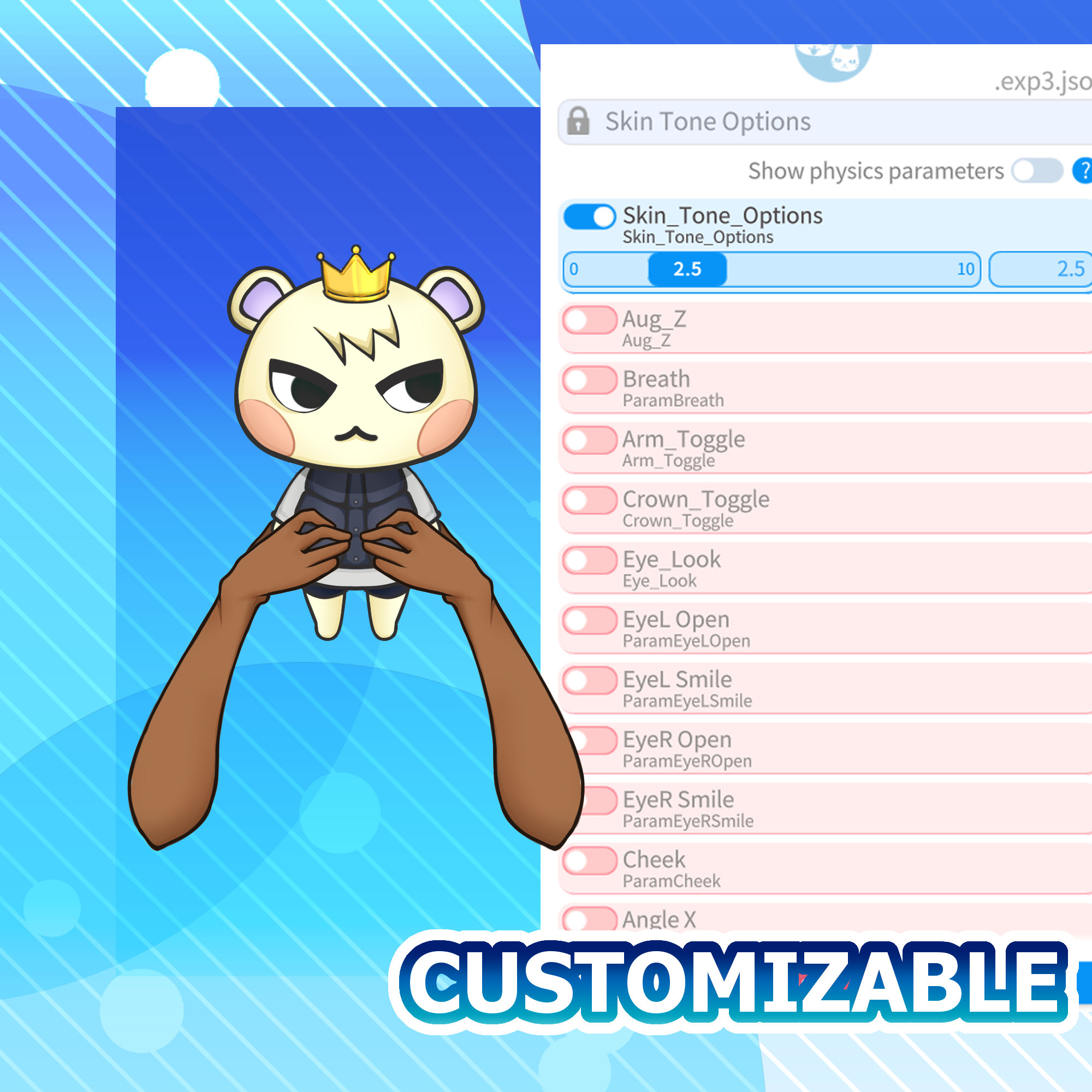 Marshal Animal Crossing Vtuber Asset: Customizable Smug Squirrel Model ...