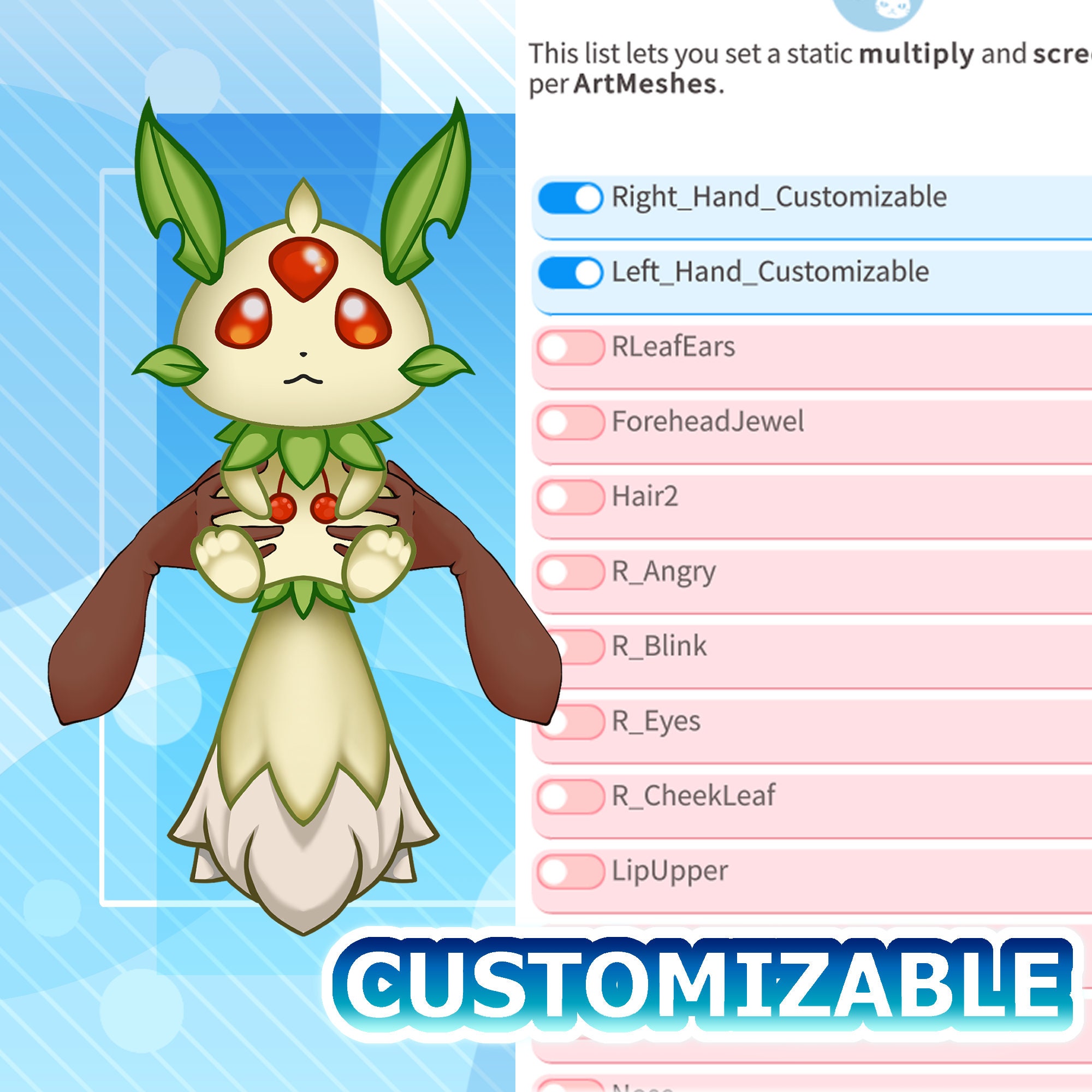 Lifmunk Palworld Vtuber Asset Vtube Studio Model 3 Toggles Fainted ...