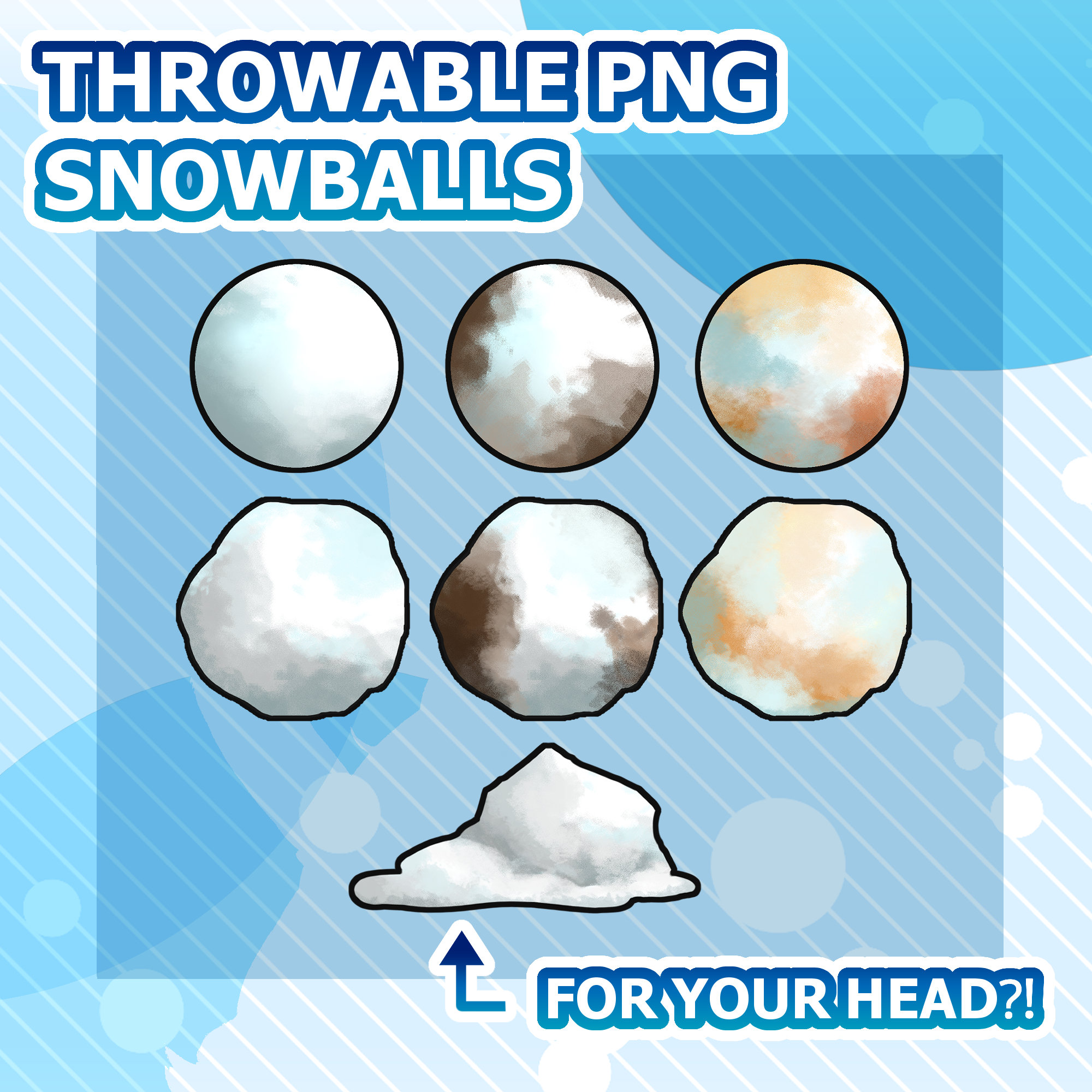 Vtuber Asset Throwables Snowballs Png Assets - Etsy