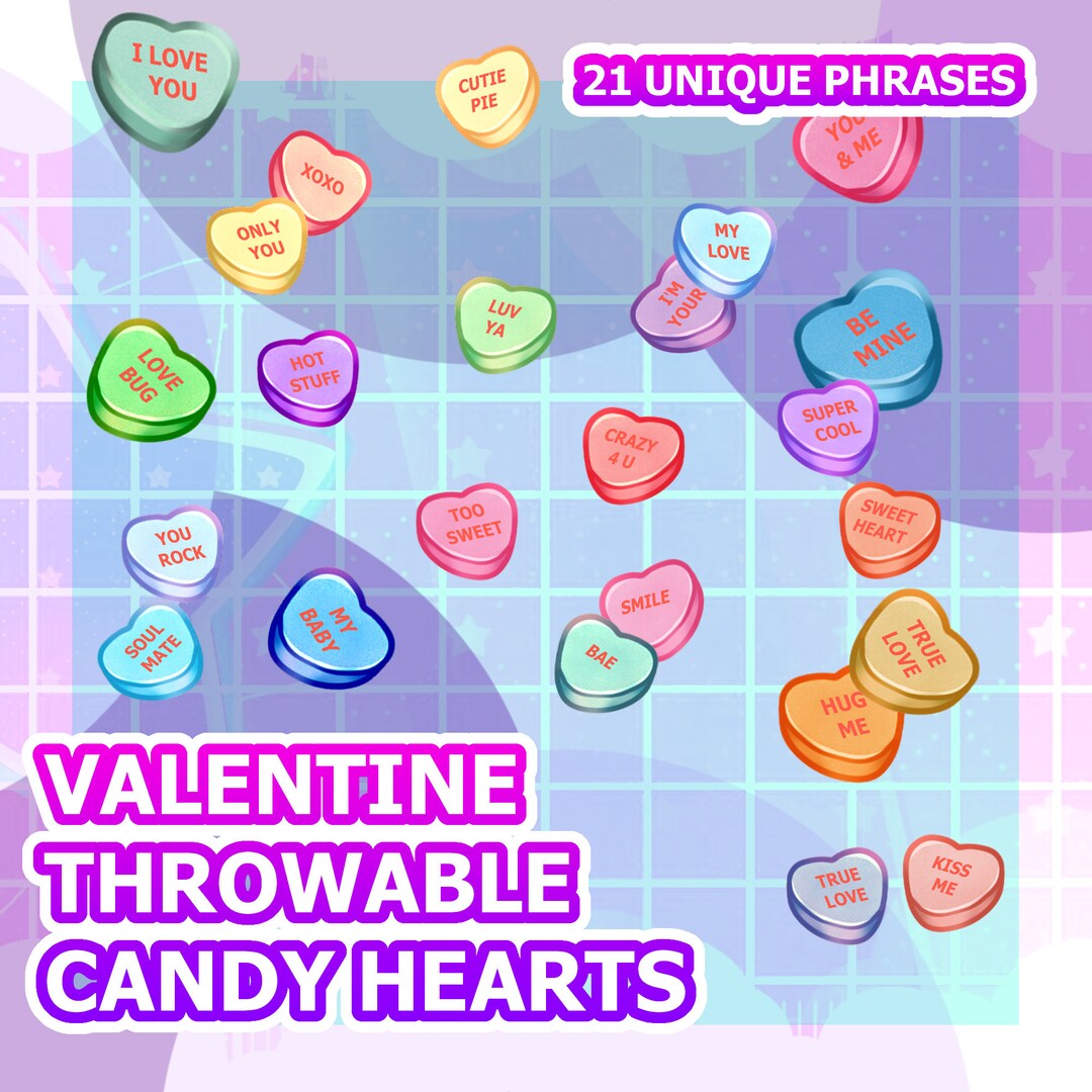 Valentines Day Heart Candy Throwables Vtuber Asset Png Twitch Integrated Throwing System Kbonk ...