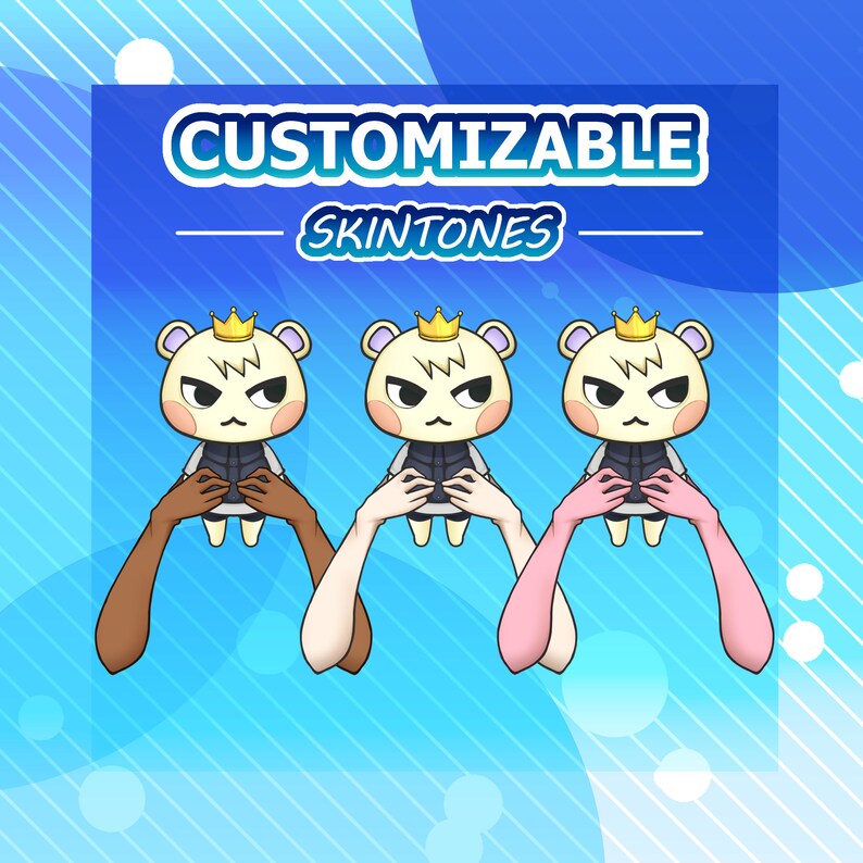 Marshal Animal Crossing Vtuber Asset: Customizable Smug Squirrel Model ...