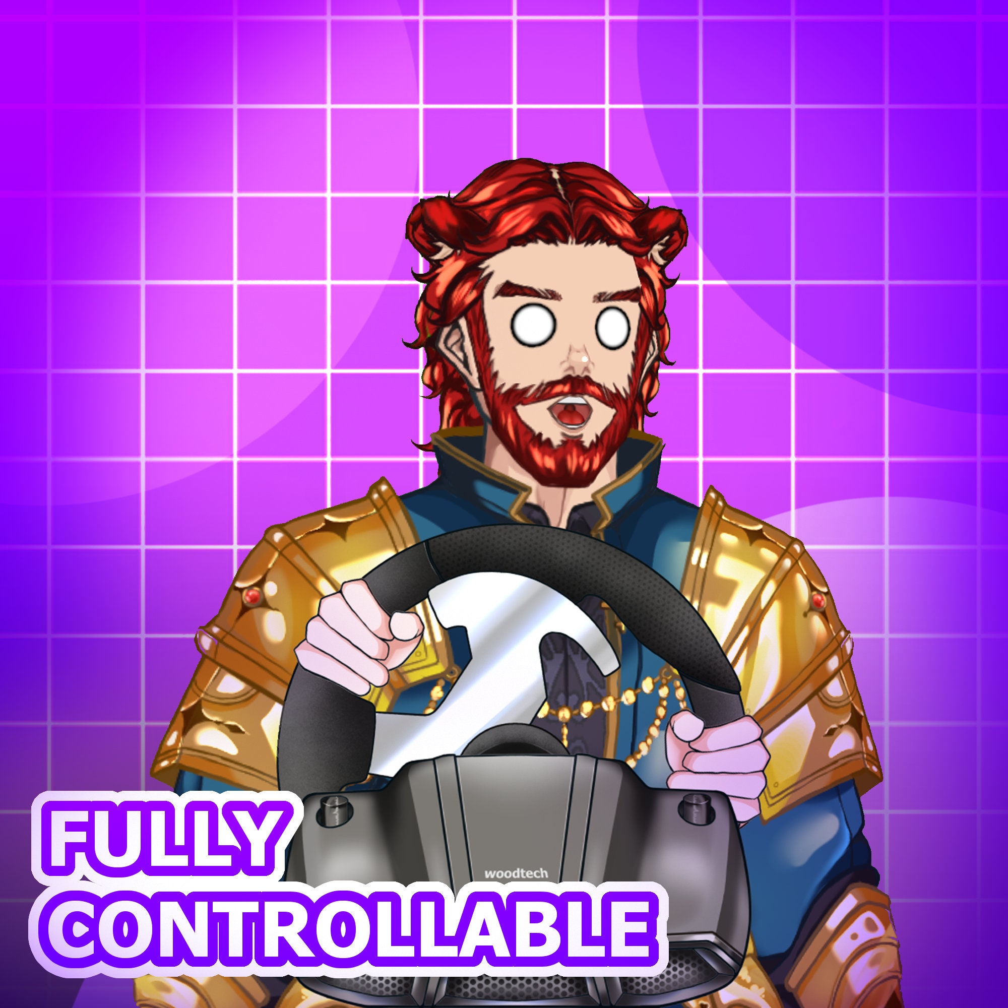 Rigged and Controllable Steering Wheel With Custom Skintone vtuber ...