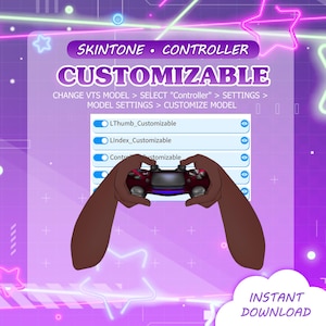 Rigged and Controllable Game Controller | Vtuber Asset | Color ...