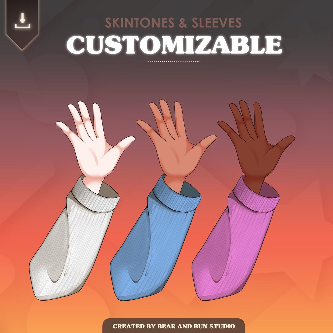 Rigged Waving Hand Vtuber Model: Live2d Item With Toggles - Etsy
