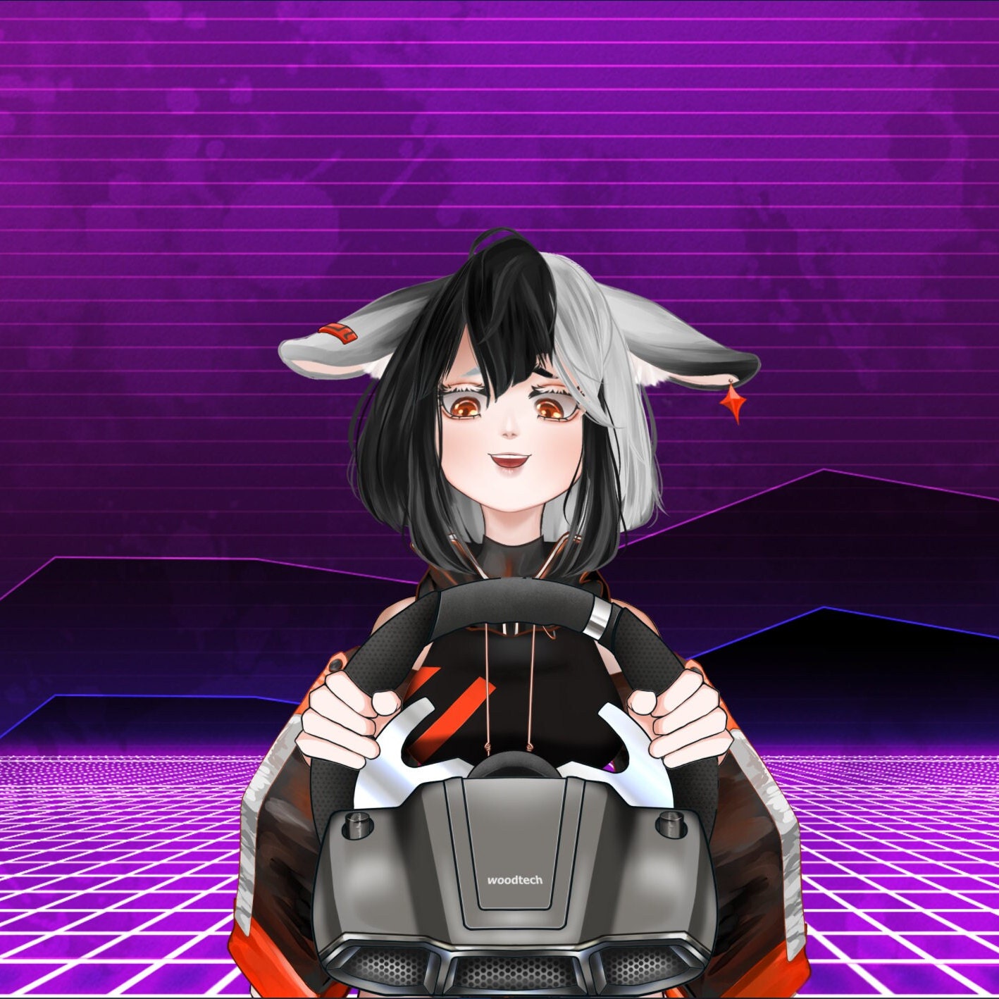 Rigged and Controllable Steering Wheel With Custom Skintone vtuber ...