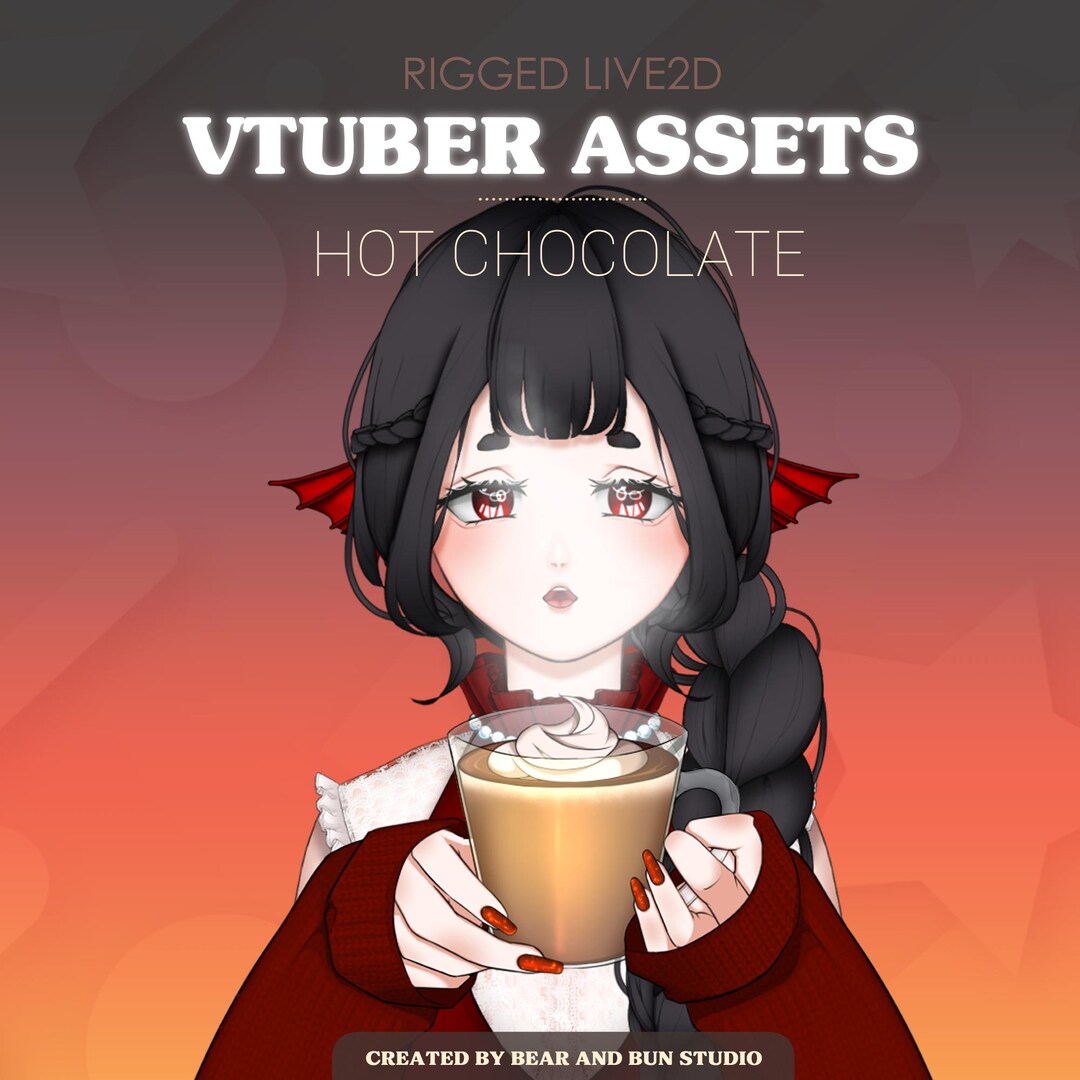 Rigged Hot Chocolate Vtuber Asset | Item | Color Customization | Skin ...