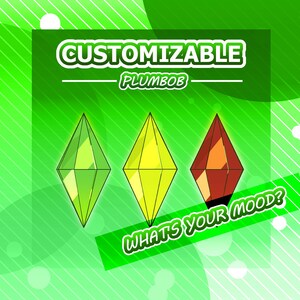 Sims Plumbob Vtuber Asset | Animated and Rigged | Three Status Colors ...