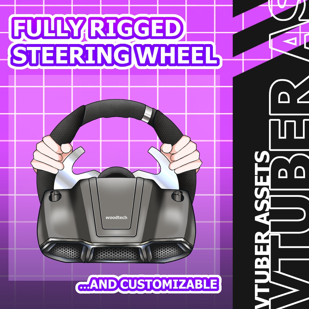 Rigged and Controllable Steering Wheel With Custom Skintone vtuber ...