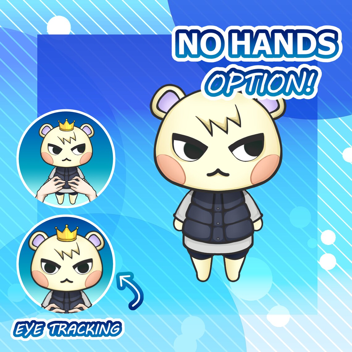 Marshal Animal Crossing Vtuber Asset: Customizable Smug Squirrel Model ...