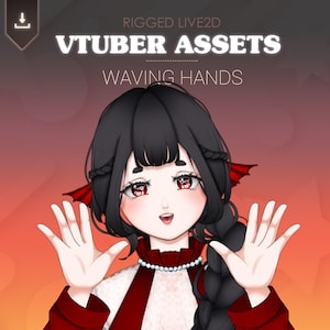 Rigged Waving Hand Vtuber Model: Live2d Item With Toggles - Etsy